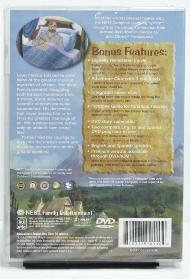 The Animated Hero Classics: Louis Pasteur (DVD, 2005) LDS Mormon ...
