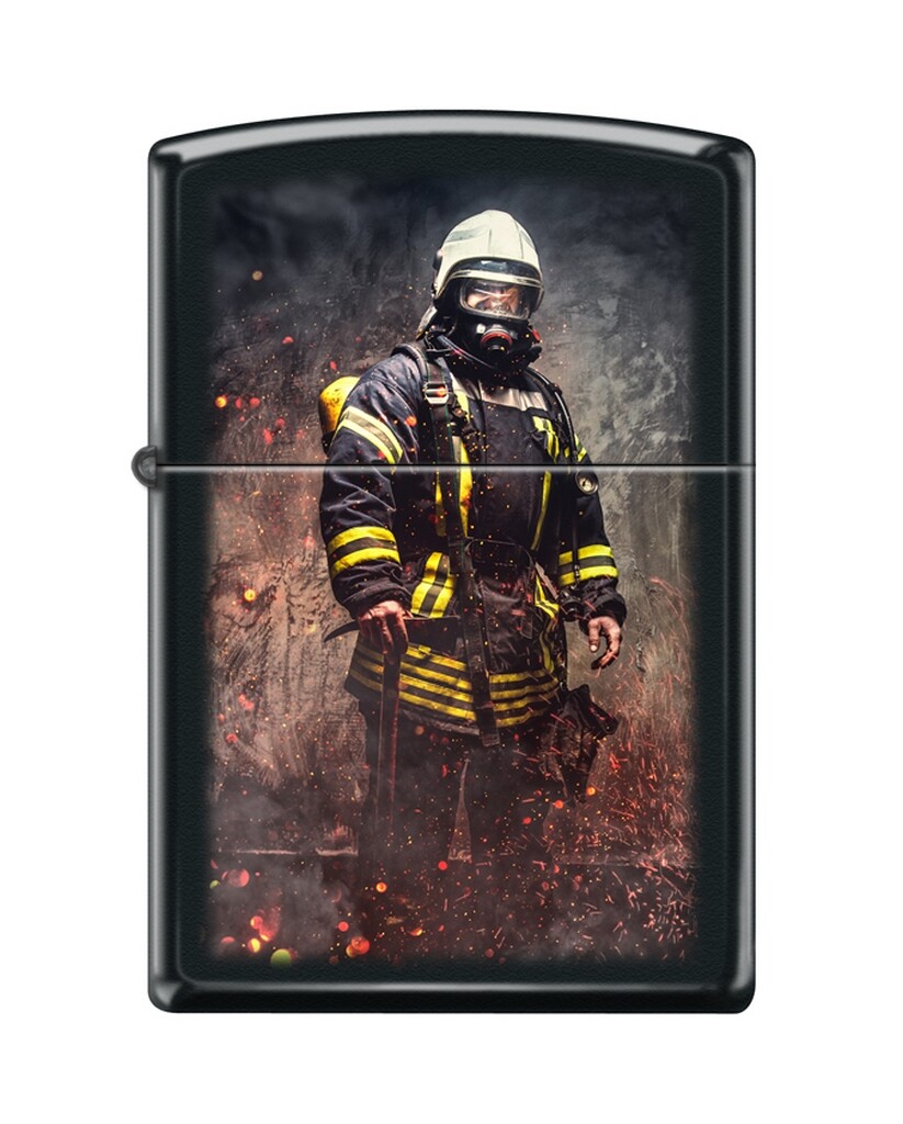Zippo 82274 firefighter fireman fire sparks bravery courage smoke ...