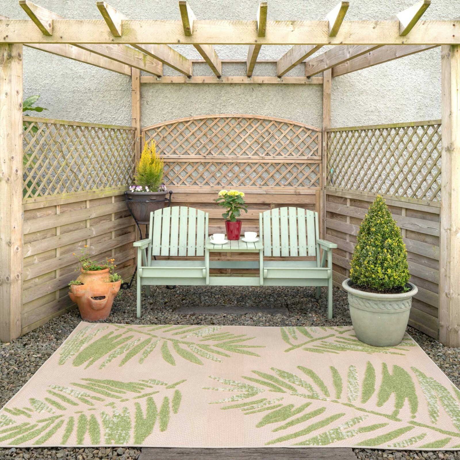 New Summer Outdoor Rugs Fun Tropical Multicolour Durable Garden Patio ...