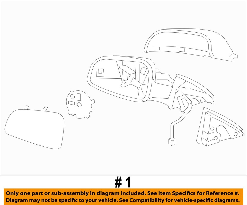 GM OEM 07-12 Aura,Malibu Front Door Outside Mirrors-Mirror Assy ...