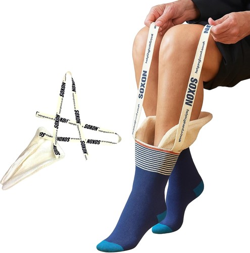 The Helping Hand Company Soxon Sock Aid - Fabric Sock Aid Stocking Aid ...