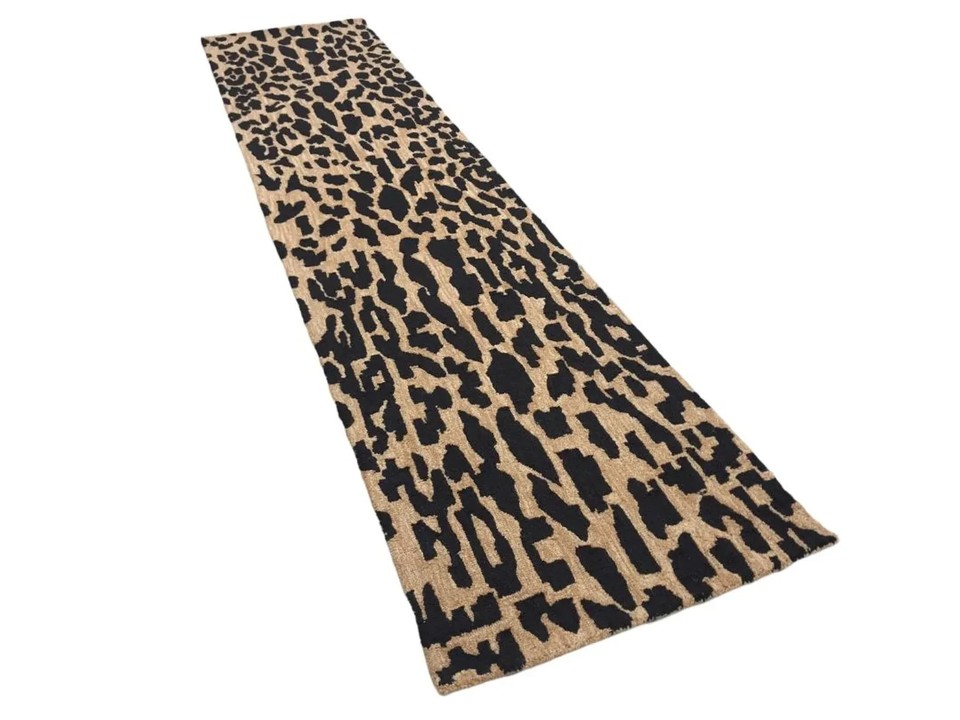 New Hand-Tufted Leopard Print Wool Runner Rug Bold Luxe For Home ...