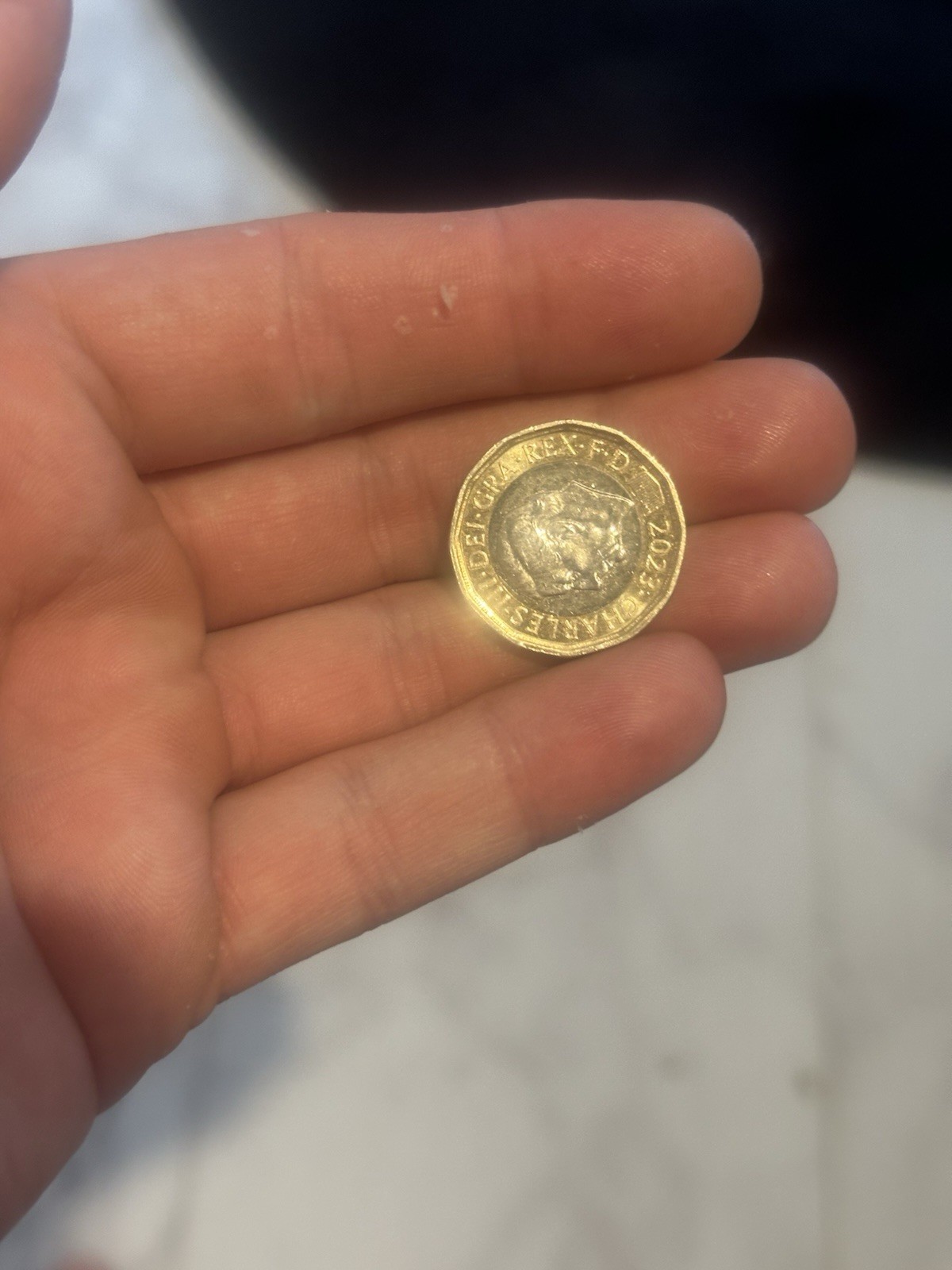 EXTREMELY RARE KING CHARLES £1 COIN WITH NO CROWN! DOUBLE HONEYBEE MINT ...