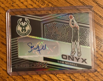 2020 Panini Obsidian Basketball Sam Merrill Onyx Green Rookie Auto /25 ...