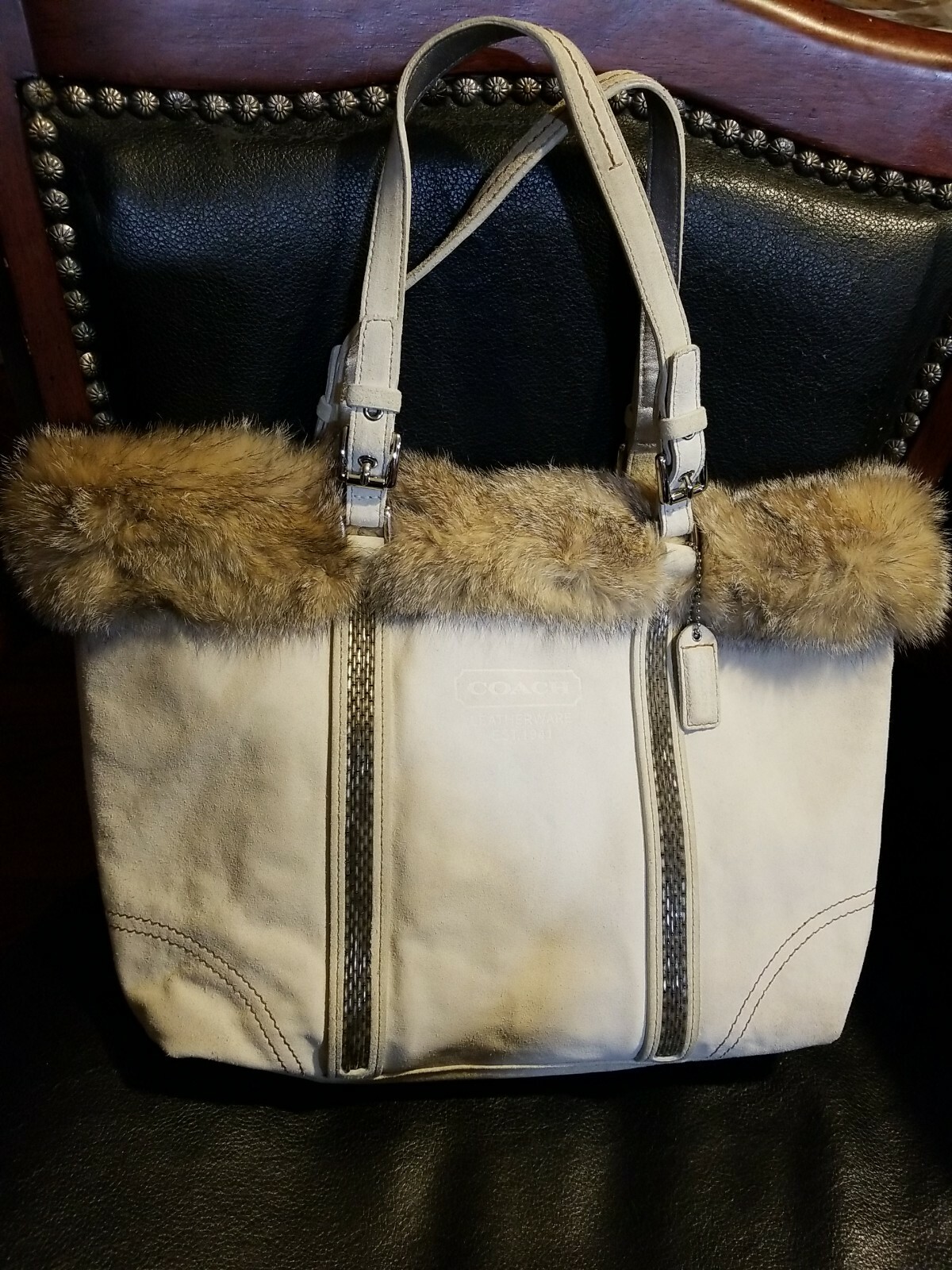 BEAUTIFUL COACH LIMITED EDITION FINEST SUEDE FOX FUR … - Gem