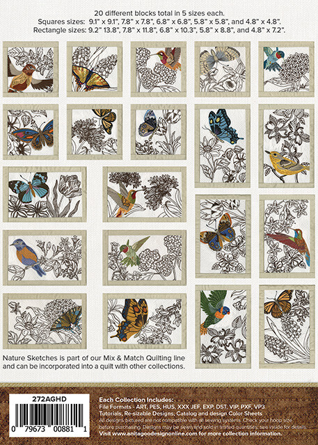 Nature Sketches Anita Goodesign Embroidery Design Machine CD | eBay