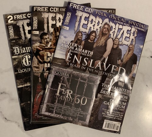Terrorizer Magazine 2008 Metal #168, 173, 176 Carcass back from the ...