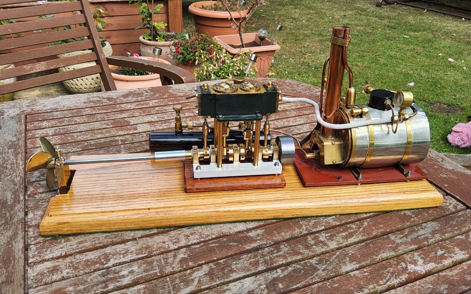 live steam marine plant,compound engine, boiler and prop shaft ...