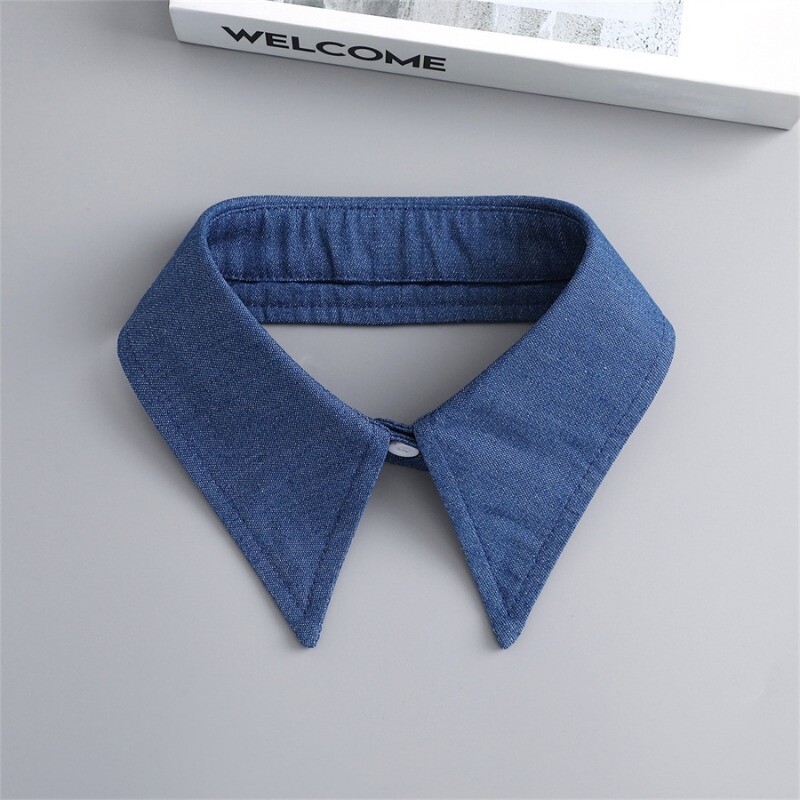 1PC Denim False Collar Jean Shirt Decorative Fake Neck DIY Sewing Fake ...