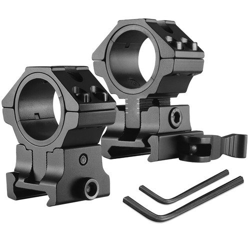 2 Pcs Adjustable Height Mount Scope Ring Quick Removal for 20mm ...