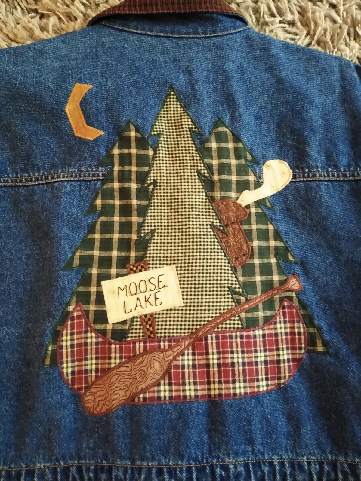 Baccini Embroidered Denim Jacket ~ Moose Lake Forest … - Gem