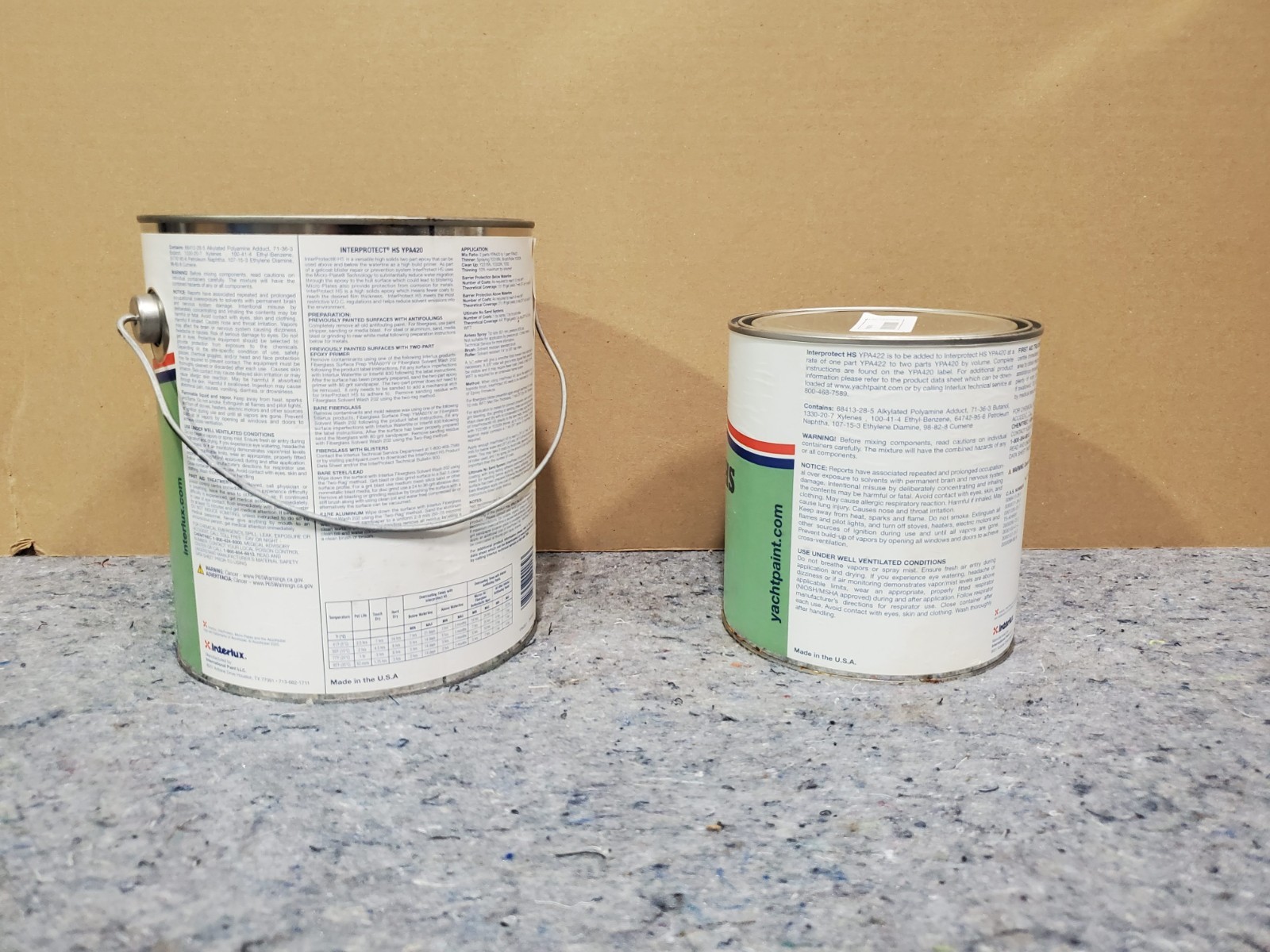 Interlux Interprotect HS High Build Epoxy Primer Gray YPA423 YPA420 ...