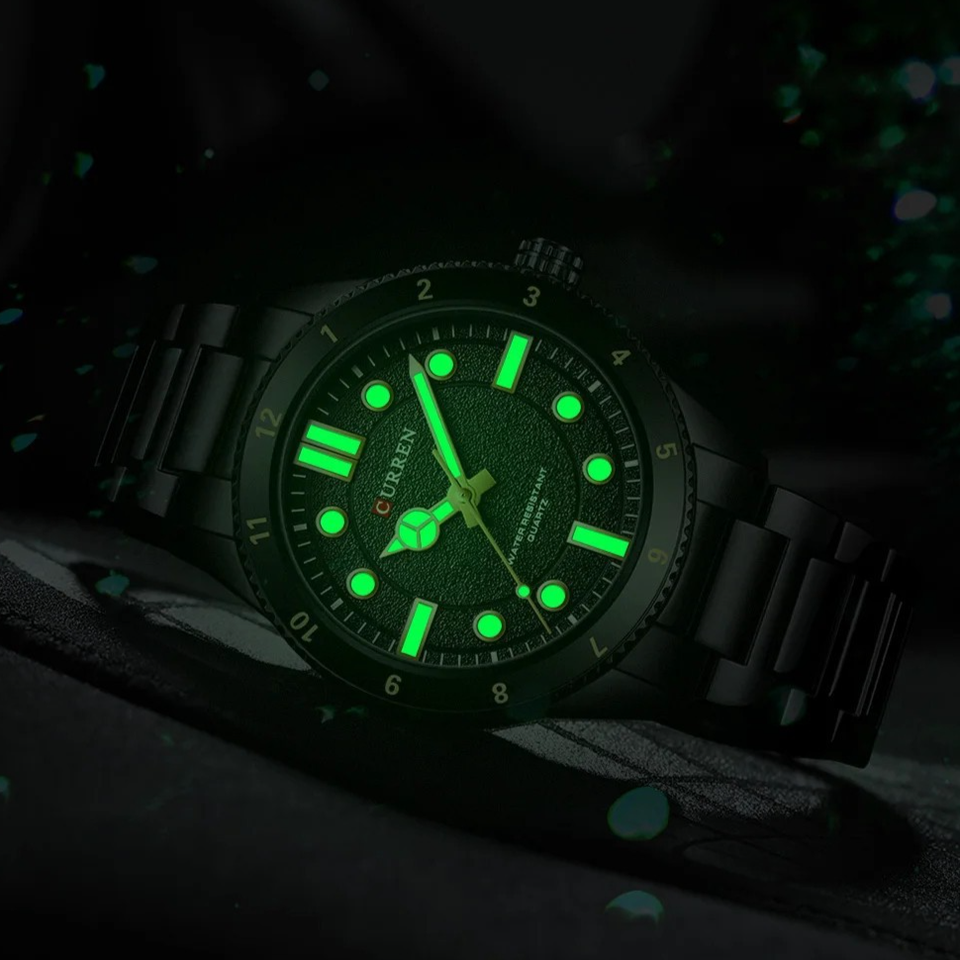 43MM CURREN Quartz Men's Luxury Watch Dive 30M Waterproof Luminous ...