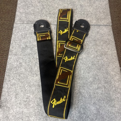 Fender Quick Grip Locking Ends Guitar Strap, Black/Yellow/Brown ...