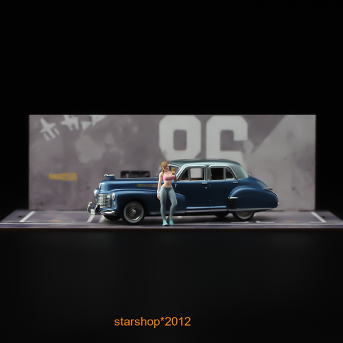 1/43 Scene Figure Watching Mobile Fitness Girls Doll Fit Cars Vehicles ...