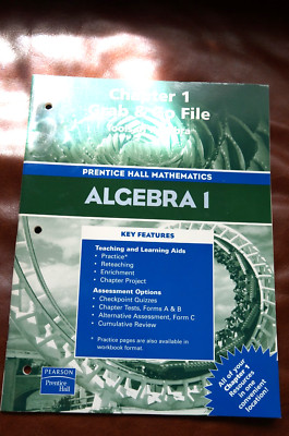 ALGEBRA 1, CHAPTER 1: TOOLS OF ALGEBRA (PRENTICE HALL *Like New ...