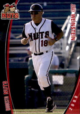 2008 Modesto Nuts Grandstand #27 Jerry Weinstein Manager Baseball Card ...