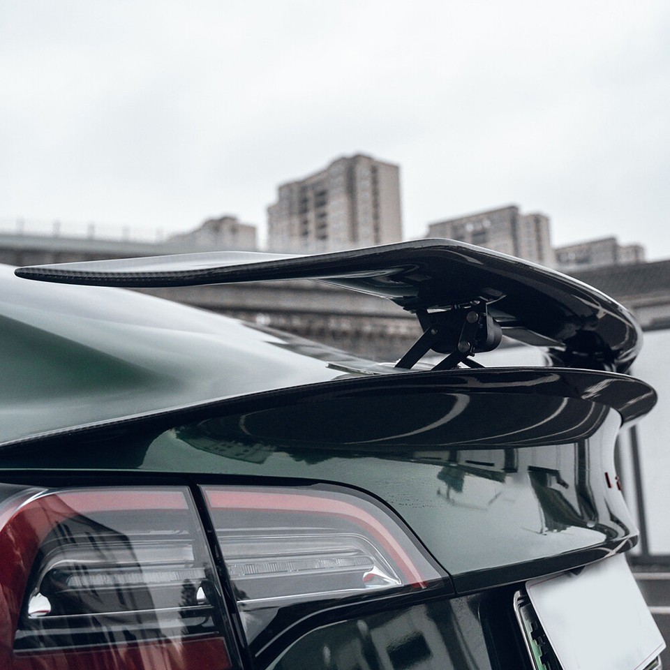 53inch Universal Real Carbon Fiber Automatic Adjustable Rear Tail ...