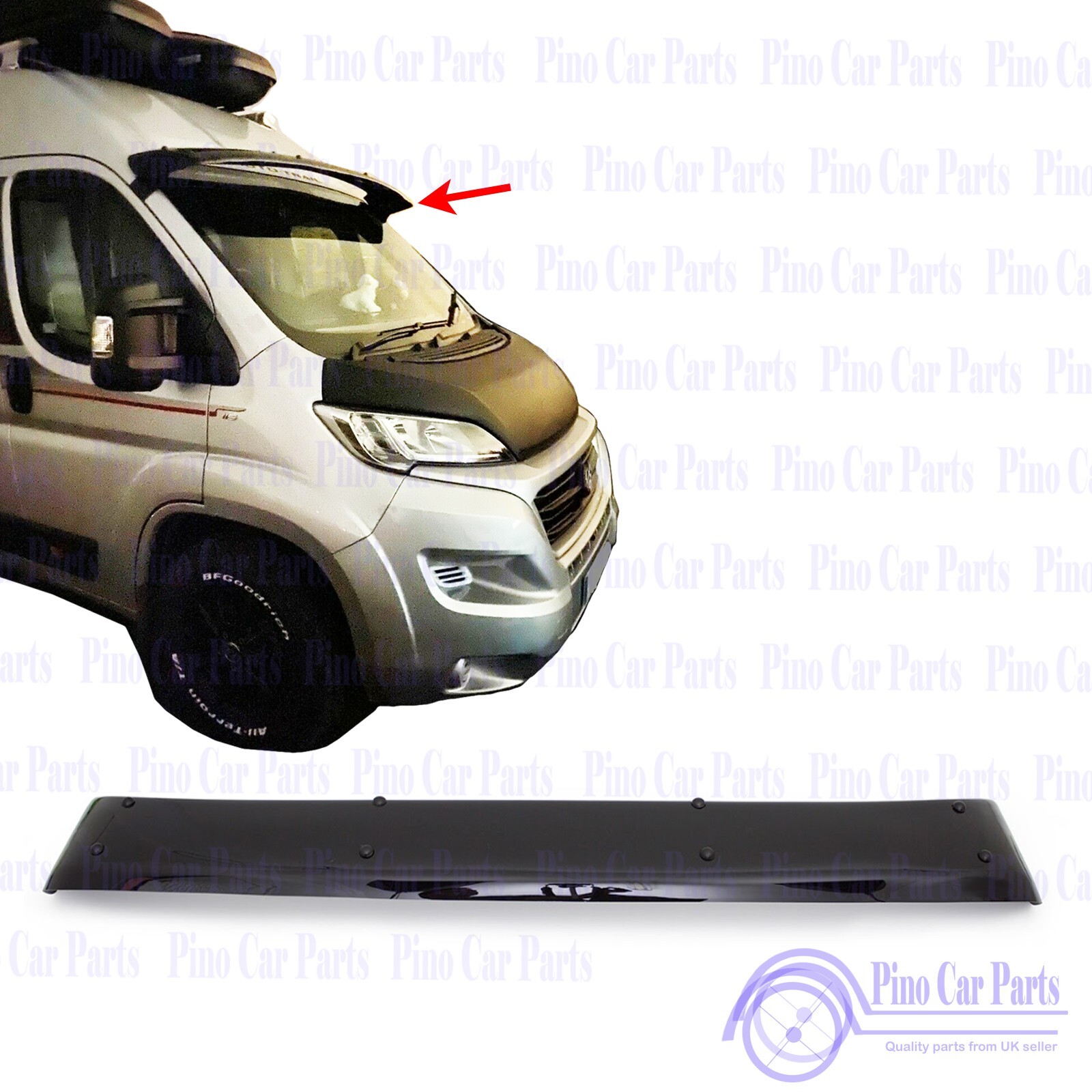 Fits FIAT DUCATO PEUGEOT BOXER CITROEN RELAY 2006-2023 Sun Visor ABS ...
