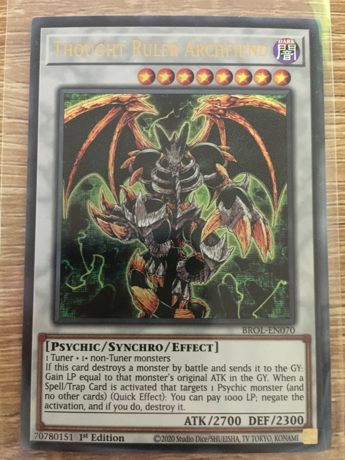 Yu-Gi-Oh!| Thought Ruler Archfiend - BROL-EN070 - Ultra Rare - 1st ed ...