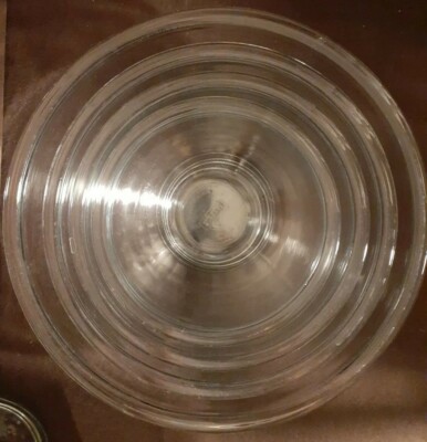 Vintage Pyrex Clear Glass Nesting Bowls #322 #323 #325 #326 Lot of 4 ...