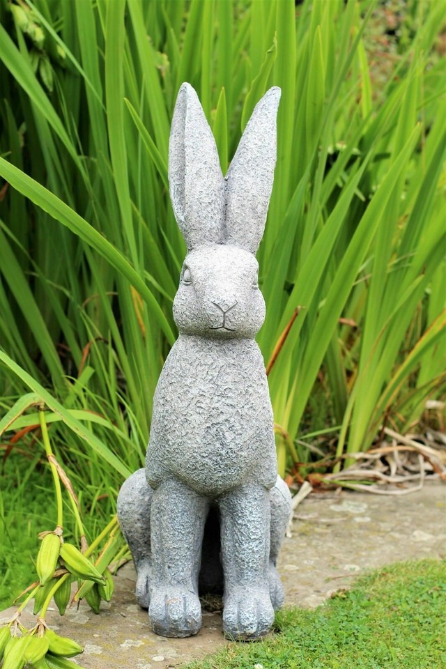 Garden Ornaments Rabbit Wild Hare Large Ceramic Indoor Outdoor | eBay