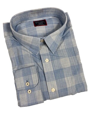 Untuckit Ceno Button Up Blue Long Sleeve Wrinkle Free Shirt Size XL ...