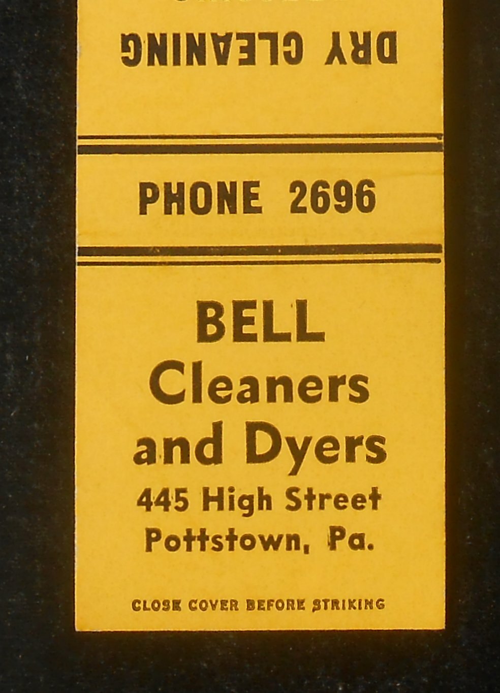 1940s Bell Cleaners and Dyers Pressing Phone 2696 445 High Street ...