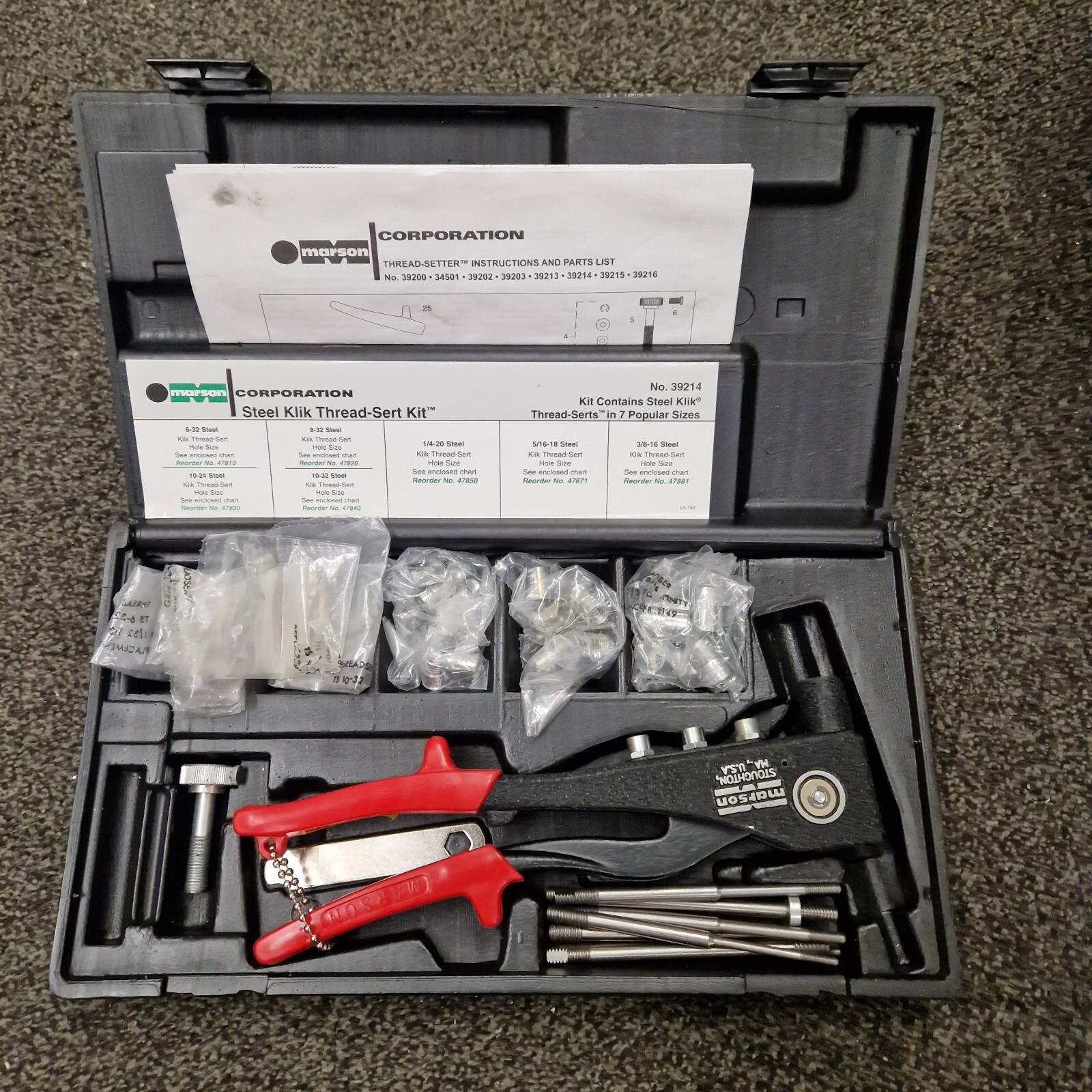 Marson Steel Klik SAE Thread Insert Kit (Thread Setter) 39214 complete ...