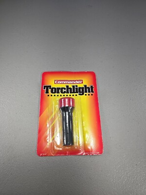 Vintage Commander Torchlight Black & Red Flashlight Original Packaging ...