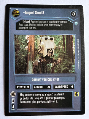 Star Wars SWCCG Endor Tempest Scout 3 Rare SWCCG LP/NM FS Eligible ...