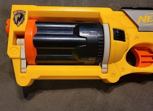 2004 Nerf Gun Strongarm Elite N-Strike Yellow Set 6 Nerf Darts Old Used ...