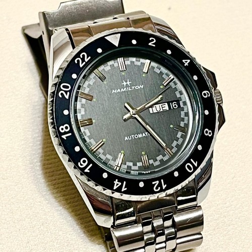 Hamilton Vintage Diver Automatic Watch Black Dial 1.46 inch Serviced ...