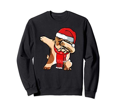 Funny Dabbing Bulldog Sweatshirt - Funny Christmas Costume Gift for Dog ...