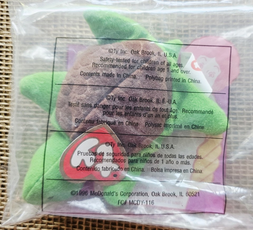 1996 McDonalds TY Beanie Baby #6 Speedy Turtle | eBay