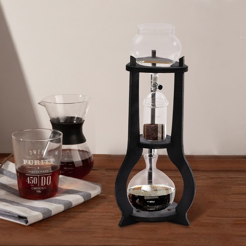 600ml/20.29ounces Iced Coffee Cold Brew Drip Tower Coffee Maker Wooden ...