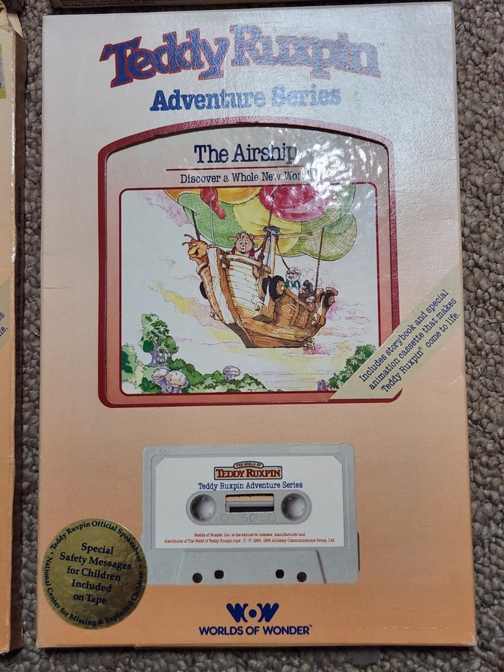Teddy Ruxpin, Book and Cassette Set Lot Of 4 Worlds of Wonder All With ...