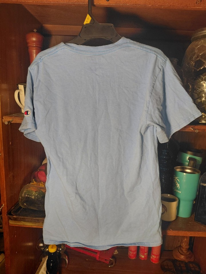 Champion Authentic Athletic Wear Small Blue Ole Miss Football Shirt | eBay