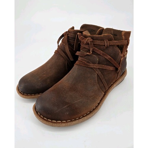 BORN Tarkiln Rustic Suede Leather Brown Lace-Up Ankle Boot Sz 7 New ...