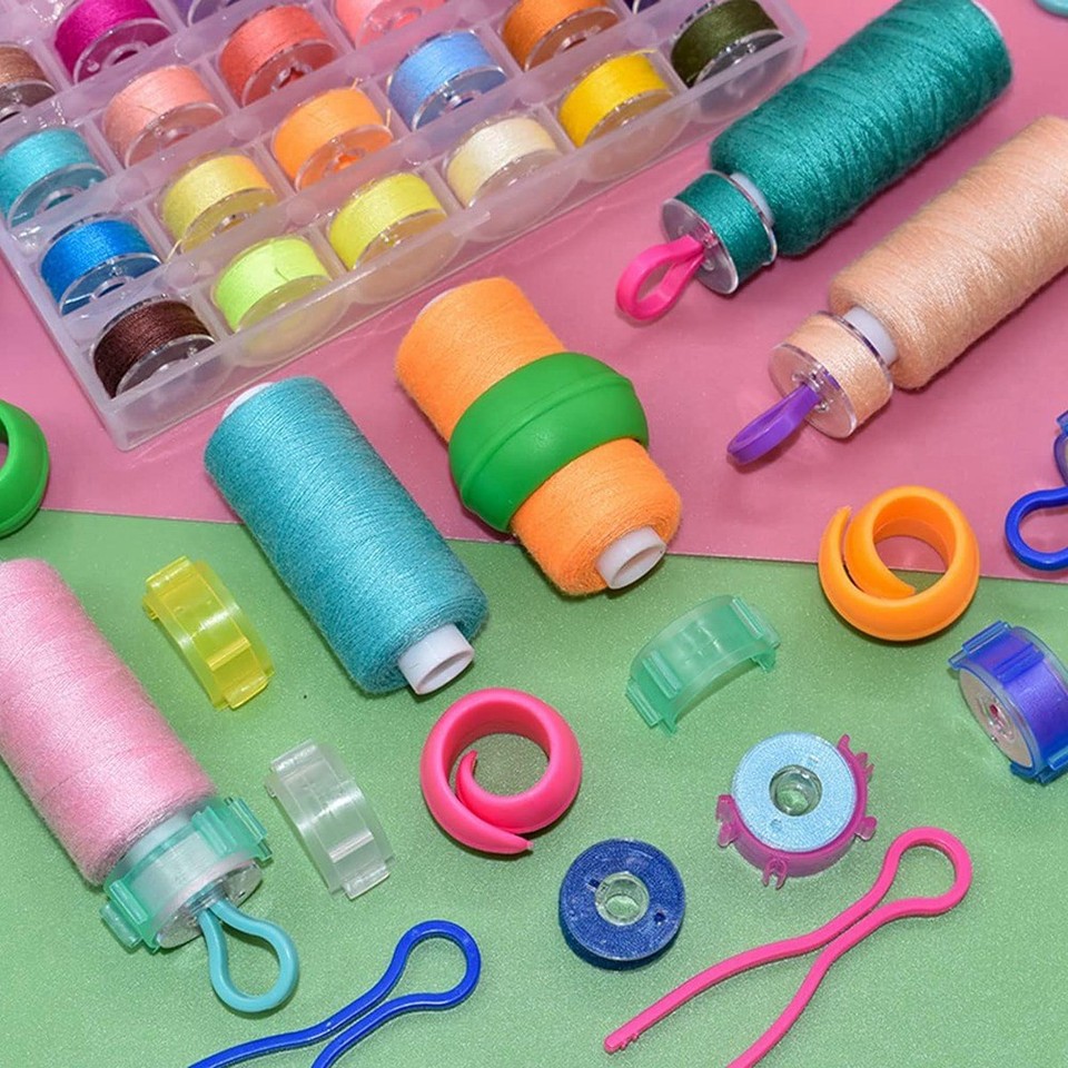 142Pcs Bobbin Thread Organizing Clips,70 Bobbin Holder Clips,32 ...