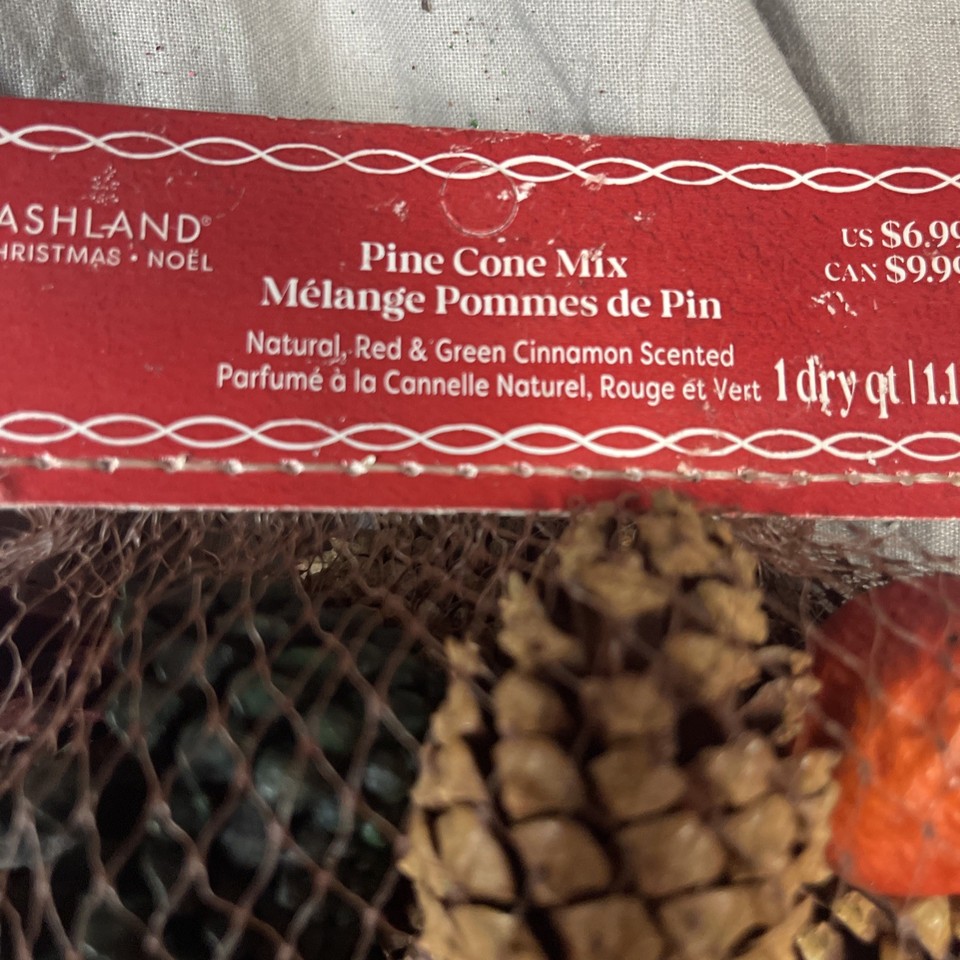 Ashland Pine Cone Mix Bag Cinnamon Scent Natural Green Red & Gold Lot ...