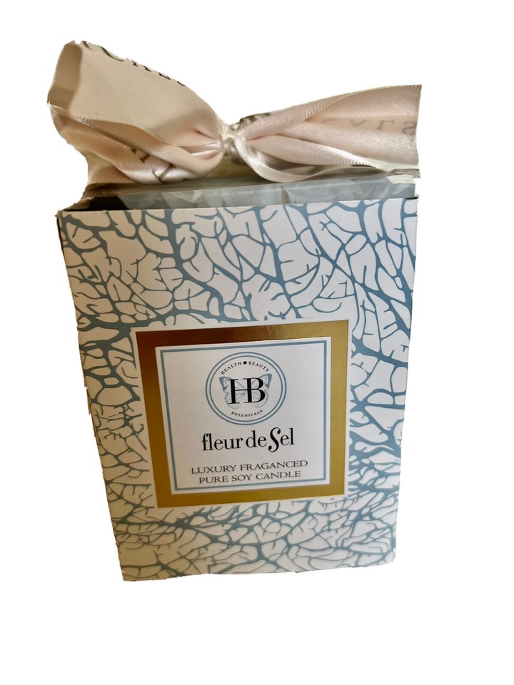 HB Health Beauty Botanicals Soy Candle Fleurde de Sel Luxury Fragrance ...