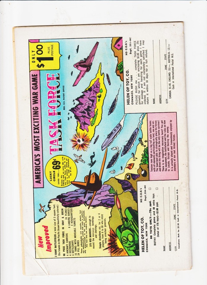 OUR ARMY AT WAR 156 SGT ROCK DC WAR Comic 1965 KUBERT The Human Tank ...