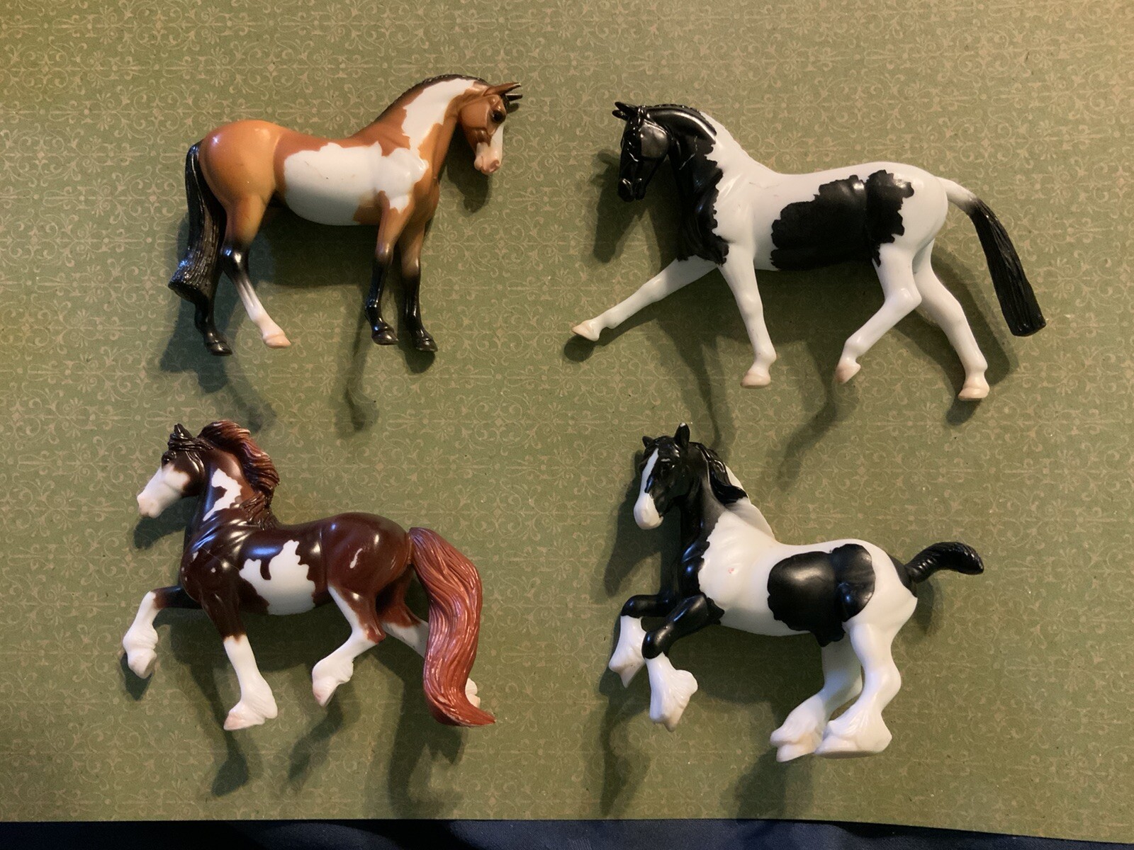 set of 4 paint breyer minis Pintos | eBay