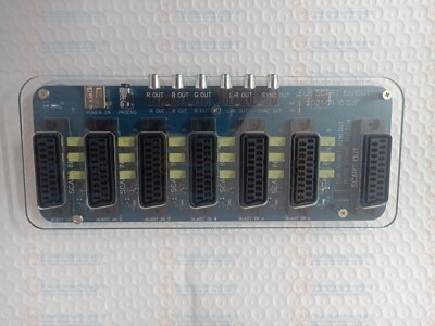 6 IN 1 OUT Mini SCART Distributor Converter 6 INPUT & 1 OUTPUT Auto ...