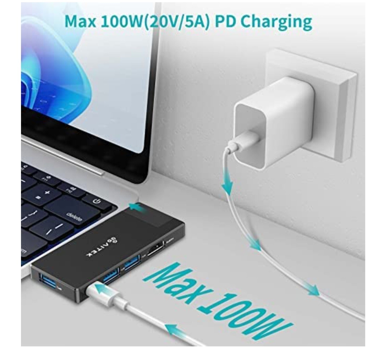 USB C Mini Hub: 5-in-1 4K HDMI Monitor Multiple Dongle Adapter Triple ...