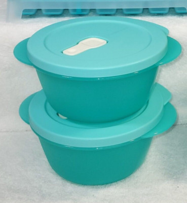 Tupperware Crystalwave Microwave Plus 3 1/2 Cup Microwave Bowls Set of ...