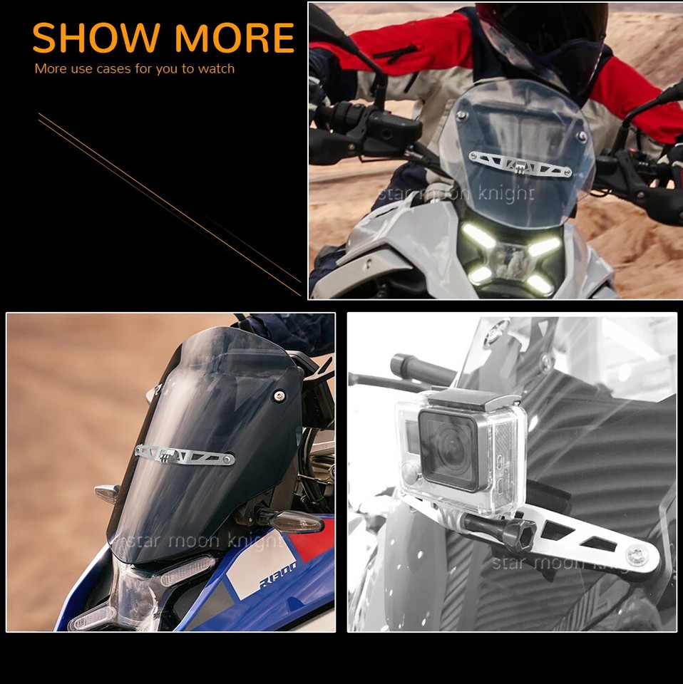 For BMW R1300GS Camera Bracket For GoPro Camera Windscreen Recorder ...