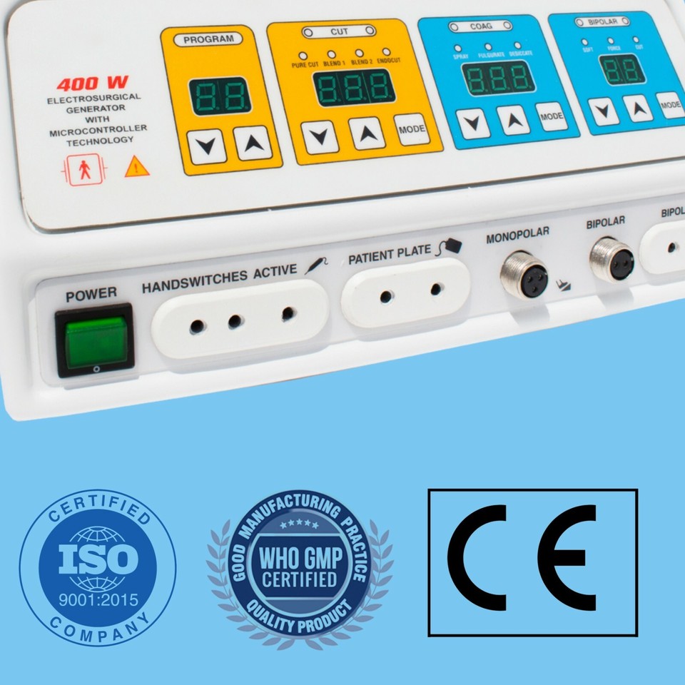 New Electrosurgical 400Watt Digital Generator Bipolar Pure Cut and Coag ...