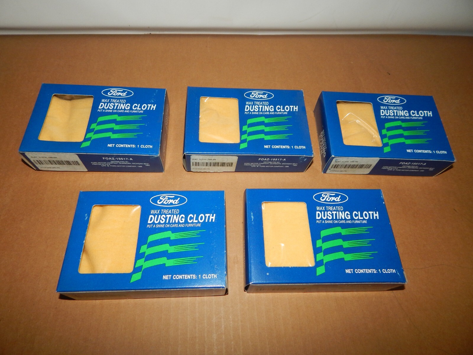 Lot of 5 New OEM NOS Ford Genuine Wax Treated Dusting Cloth Car Truck ...